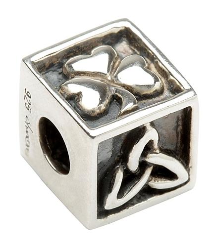Tara's Diary Square Bead Trinity & Shamrock Charm | Cashel House